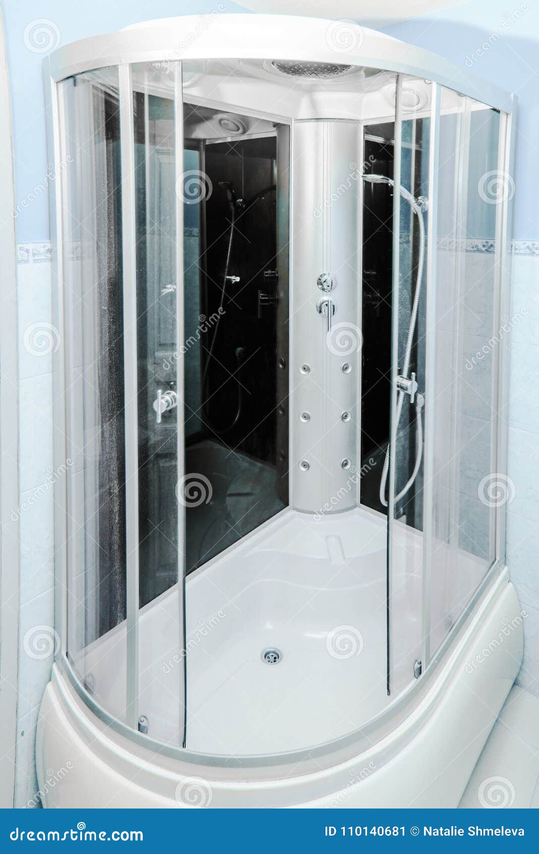 Empty shower cabin stock image. Image of bathroom, furniture - 110140681