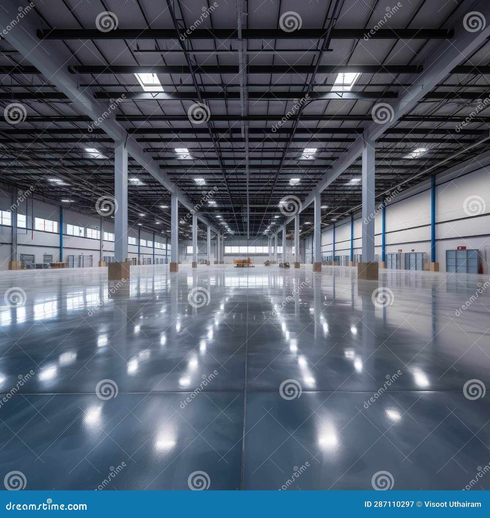 Empty Modern Warehouse, Industrial Building or Modern Factory for ...