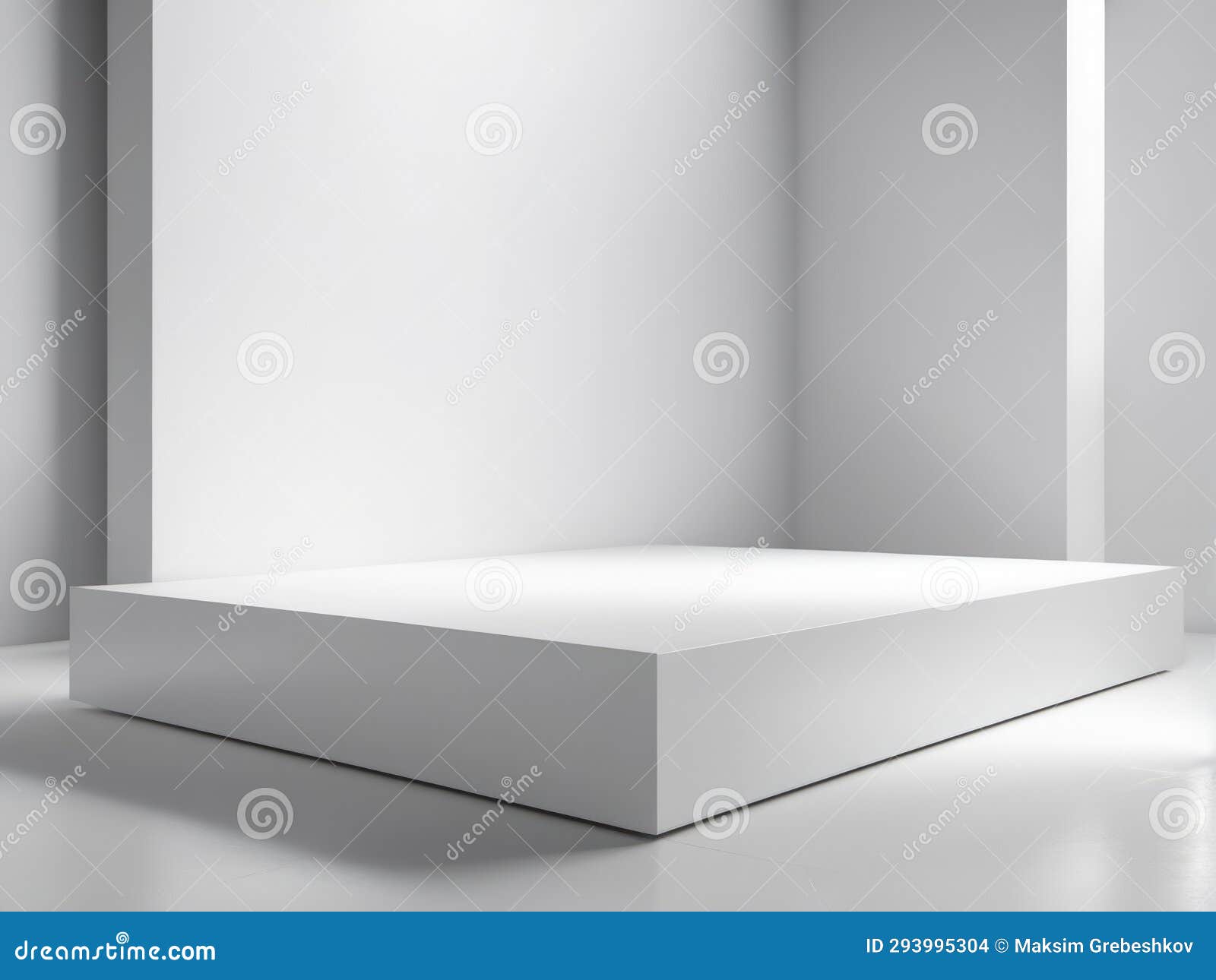 Modern White Stage Background for Product Placement Stock Photo - Image ...