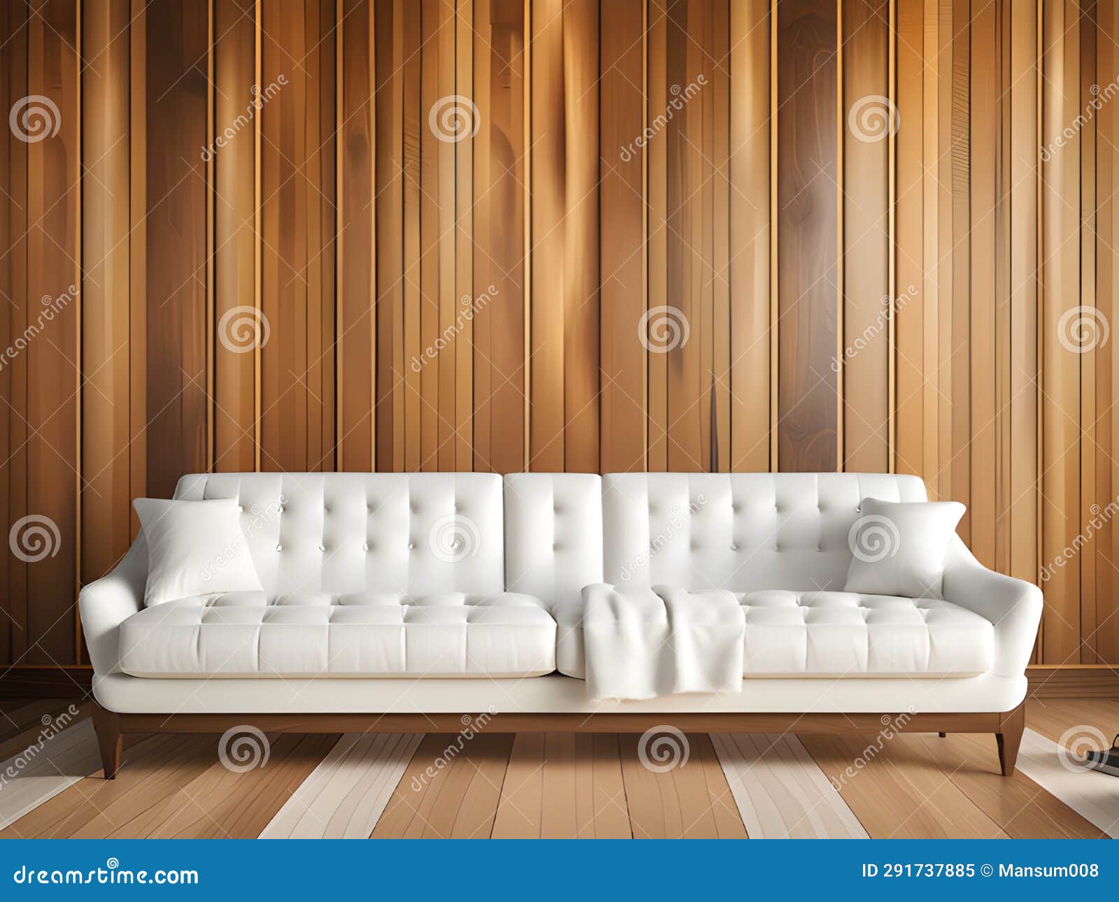 Empty Modern Wooden Interior Background Stock Illustration ...