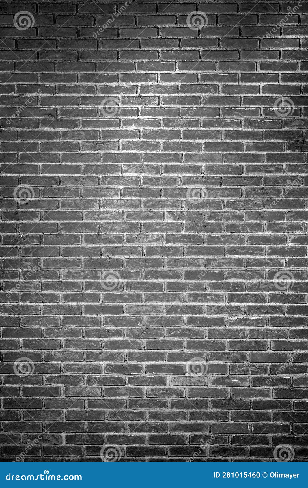 Empty Monochrome Brick Wall Background Texture with Spot Light in the ...