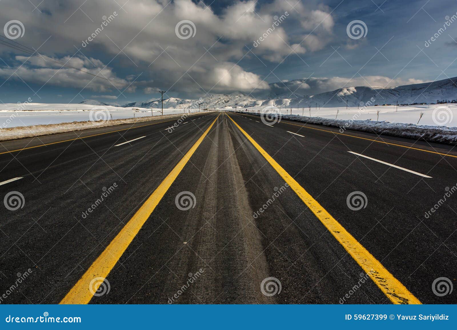 Empty motorway stock image. Image of road, highway, cloud - 59627399