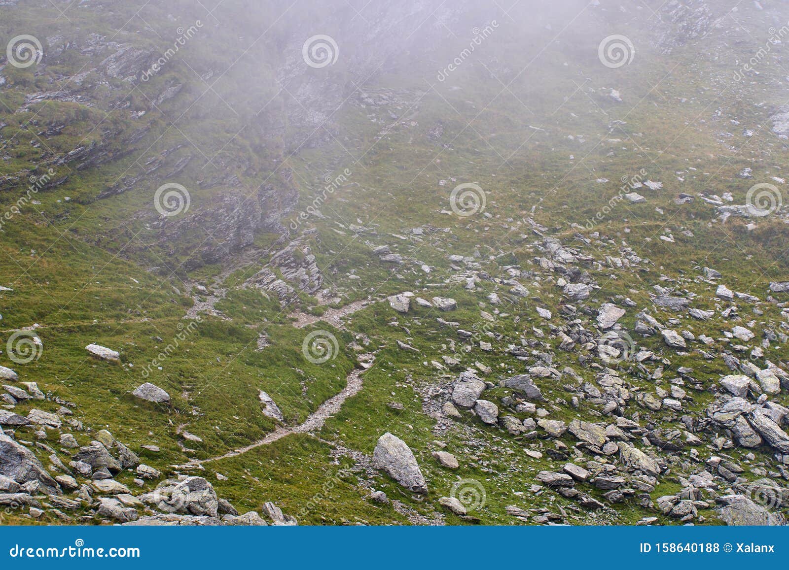 Empty mountain trail stock photo. Image of travel, colorful - 158640188