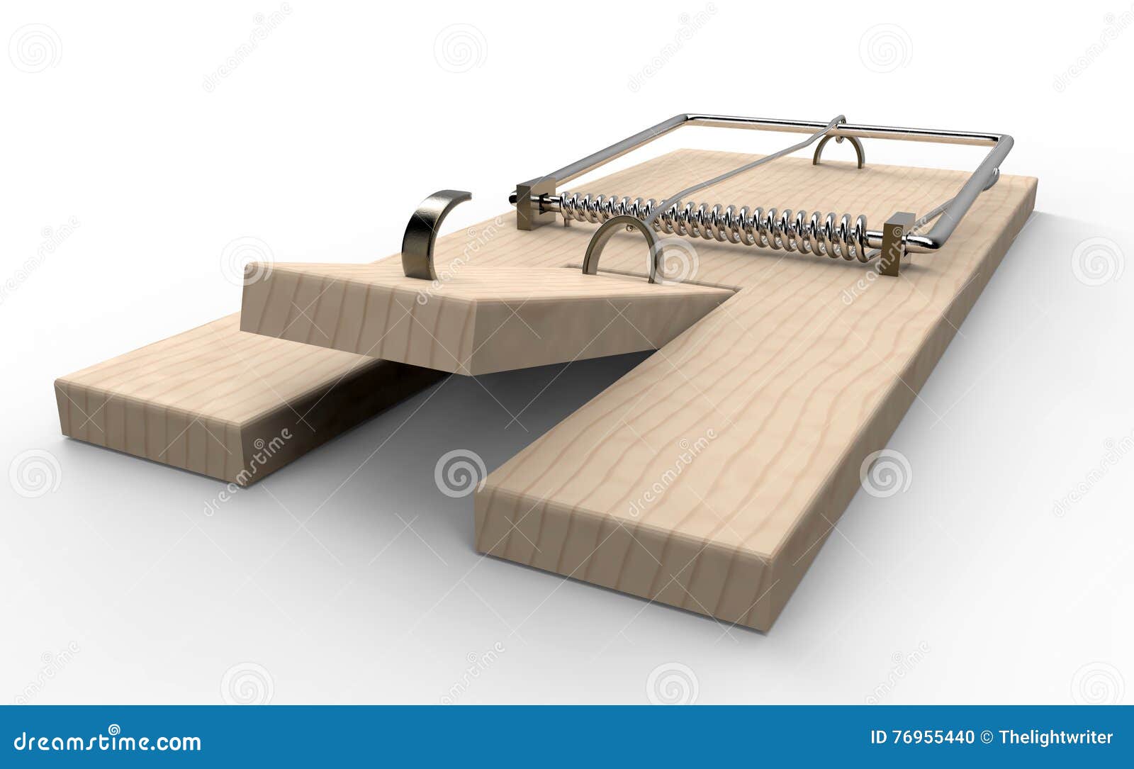 Empty Mouse Trap Isolated on White Stock Illustration - Illustration of ...