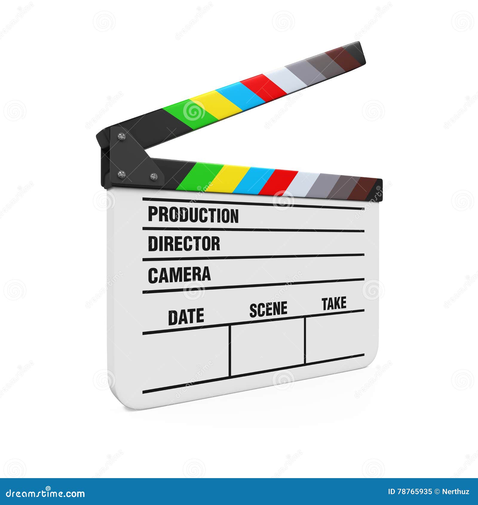 Empty Movie Clapper Board stock illustration. Illustration of ...