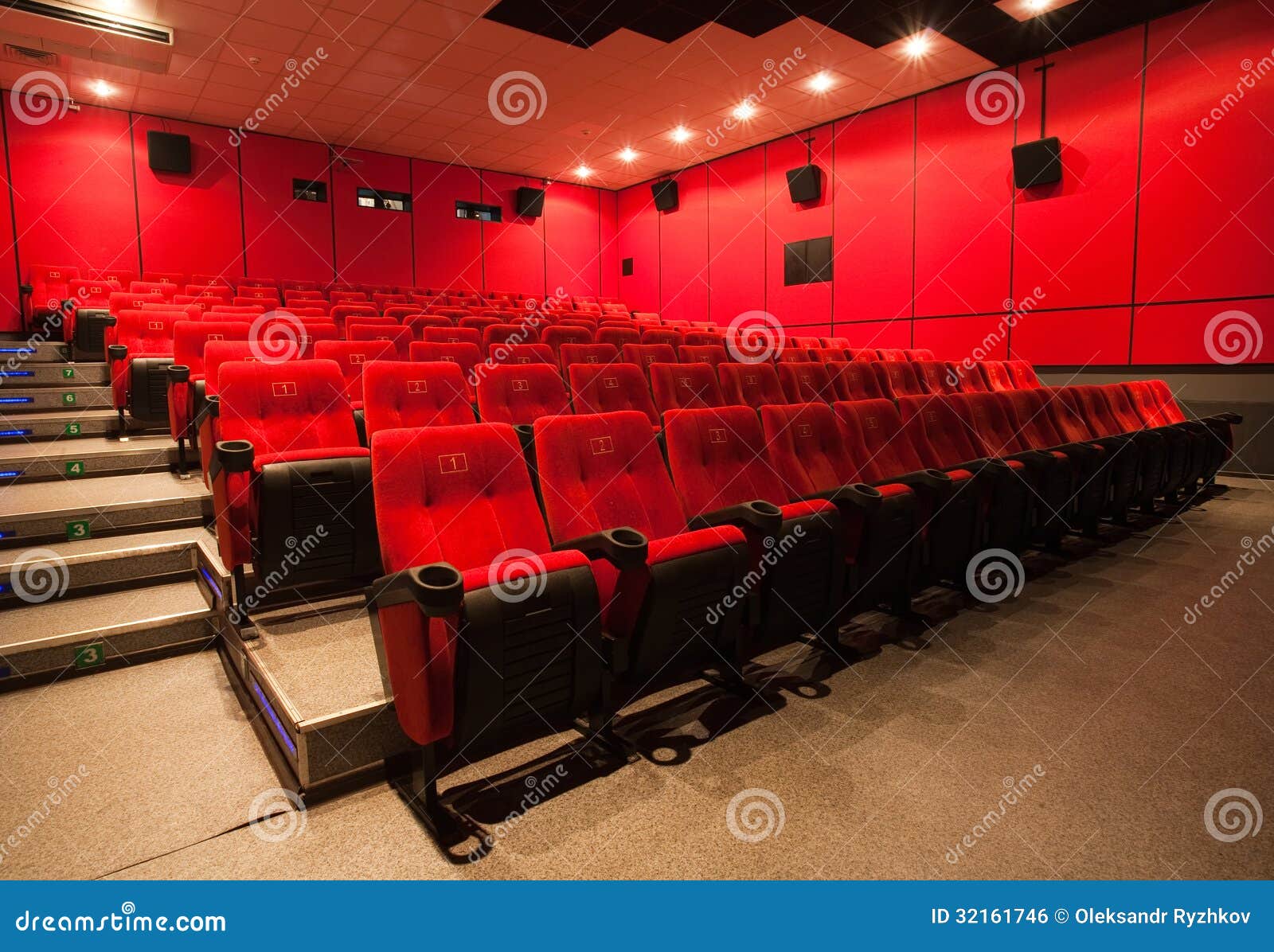 Empty movie theater stock photo. Image of seat, building - 32161746