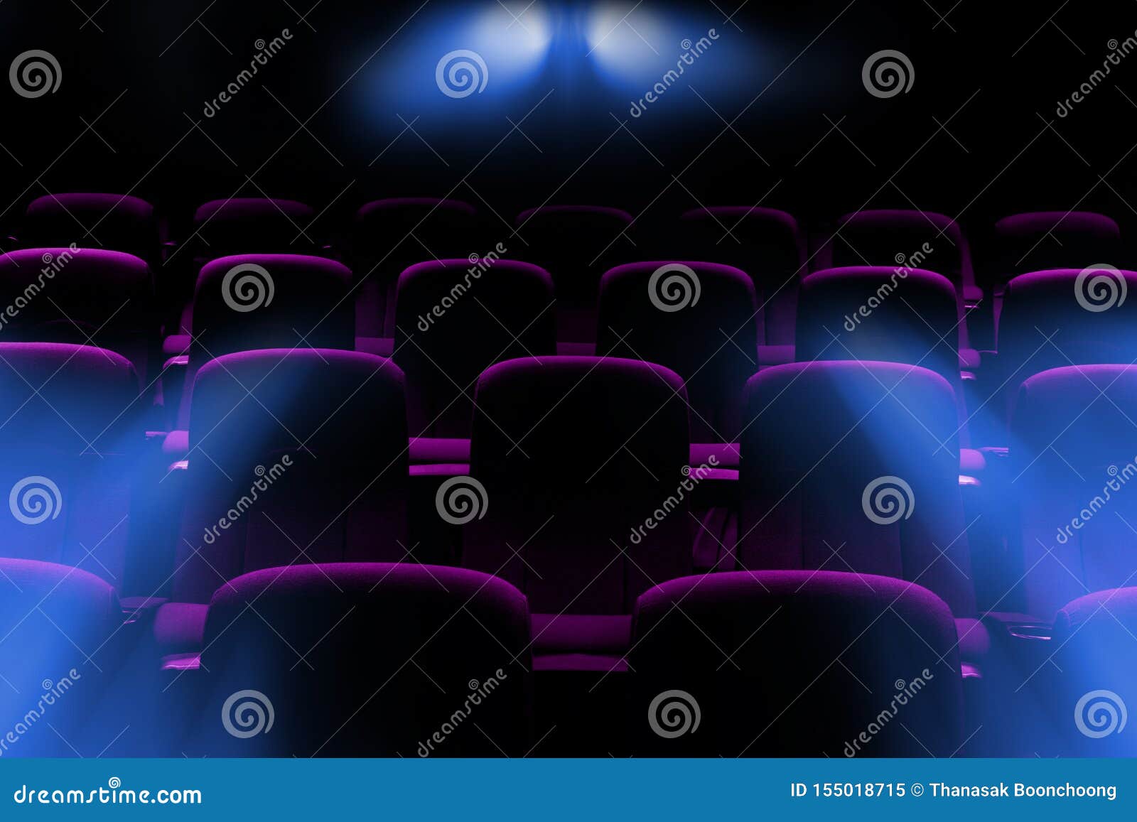 Purple Projector. Spotlight Stage With Smoke On Black Background.Design ...