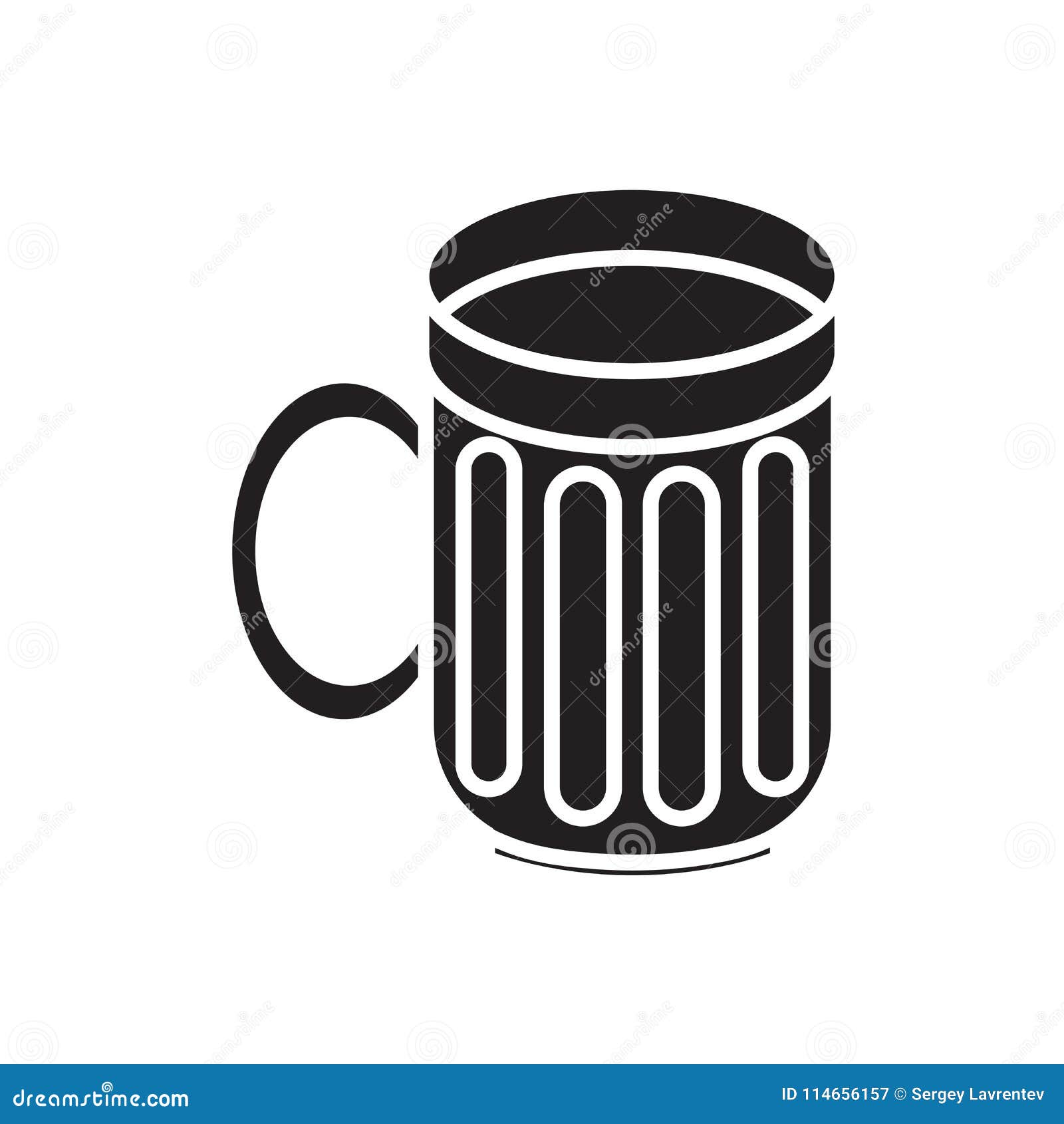 Empty mug for beer stock vector. Illustration of vector - 114656157