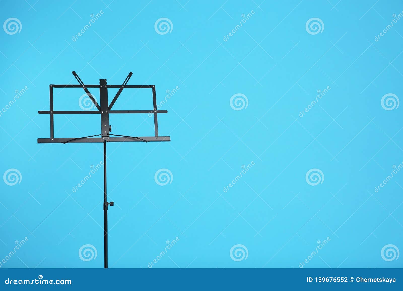 Empty Music Note Stand On Color Background. Stock Photography ...