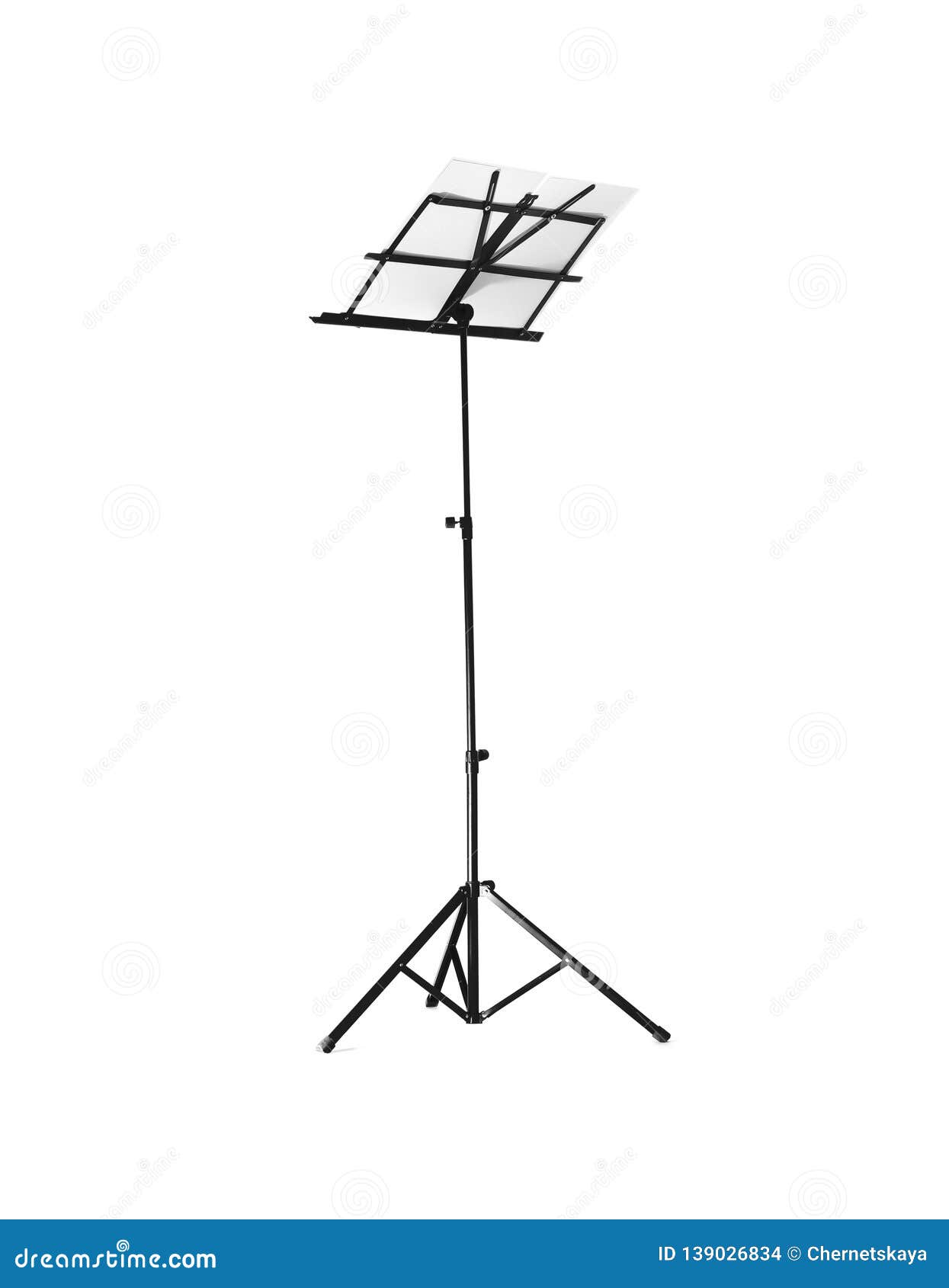 Empty Music Note Stand on White Stock Photo - Image of stand, lectern ...