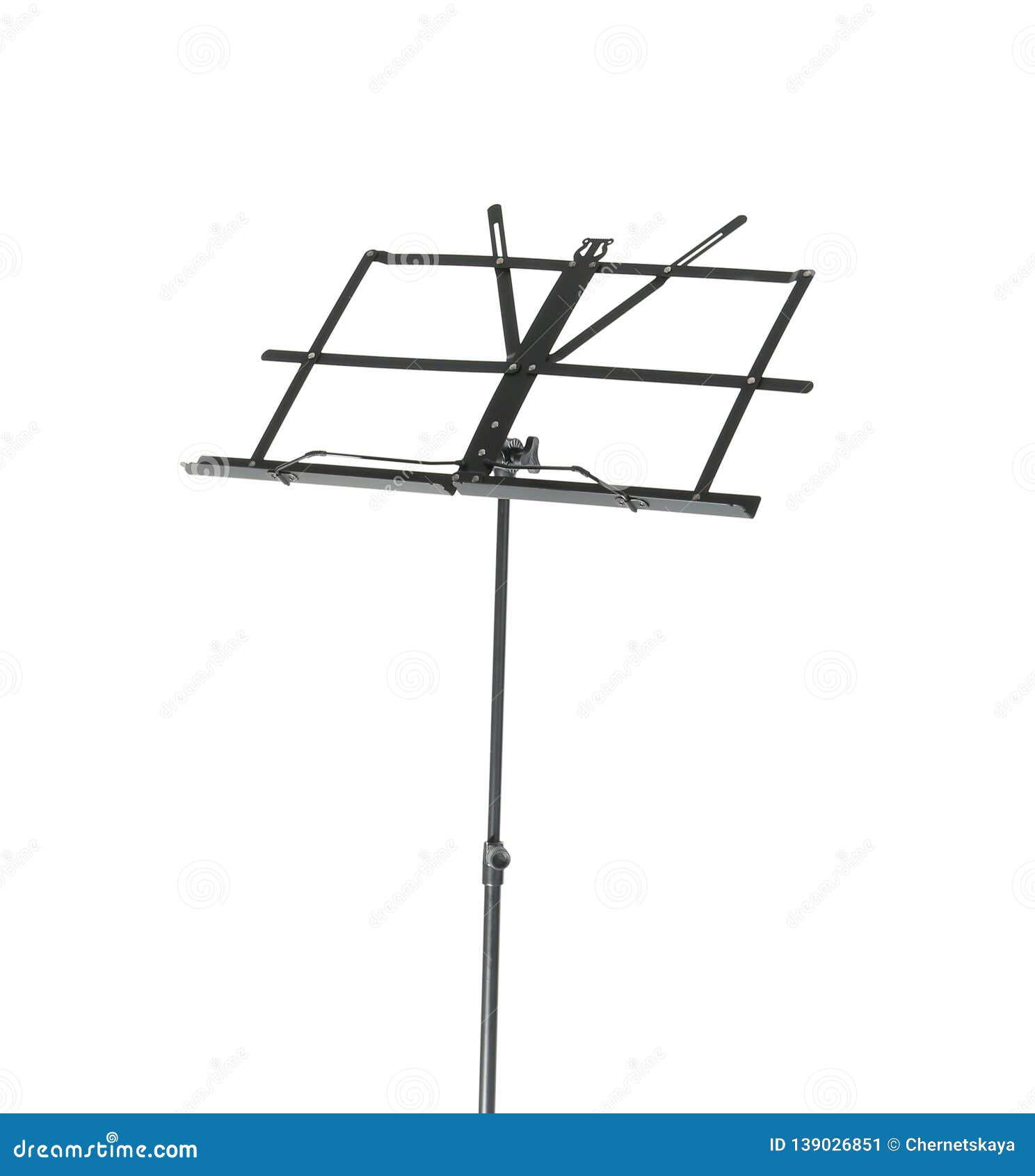 Empty Music Note Stand On Color Background. Stock Photography ...