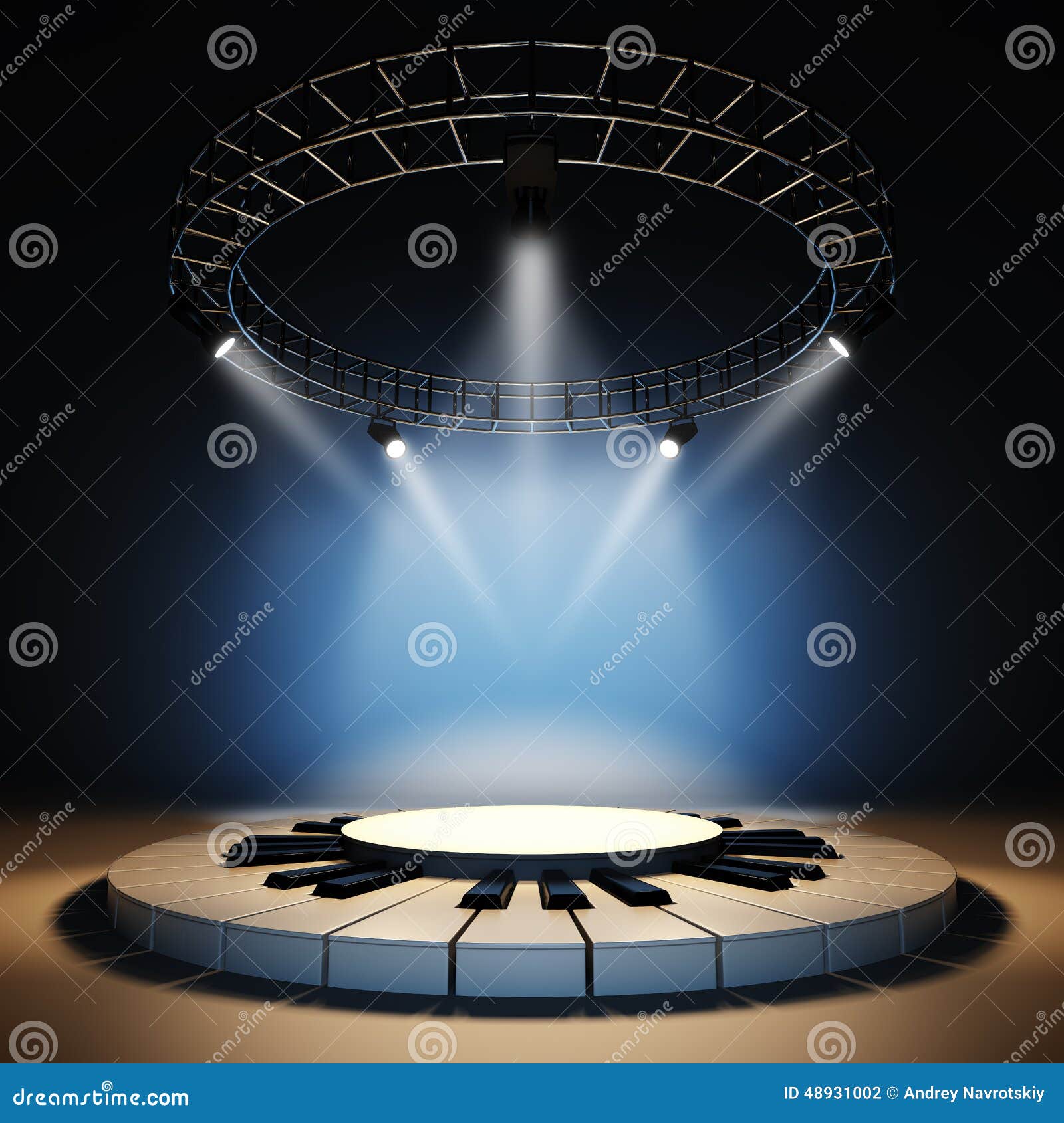 Empty music stage. stock photo. Image of layout, blue - 48931002