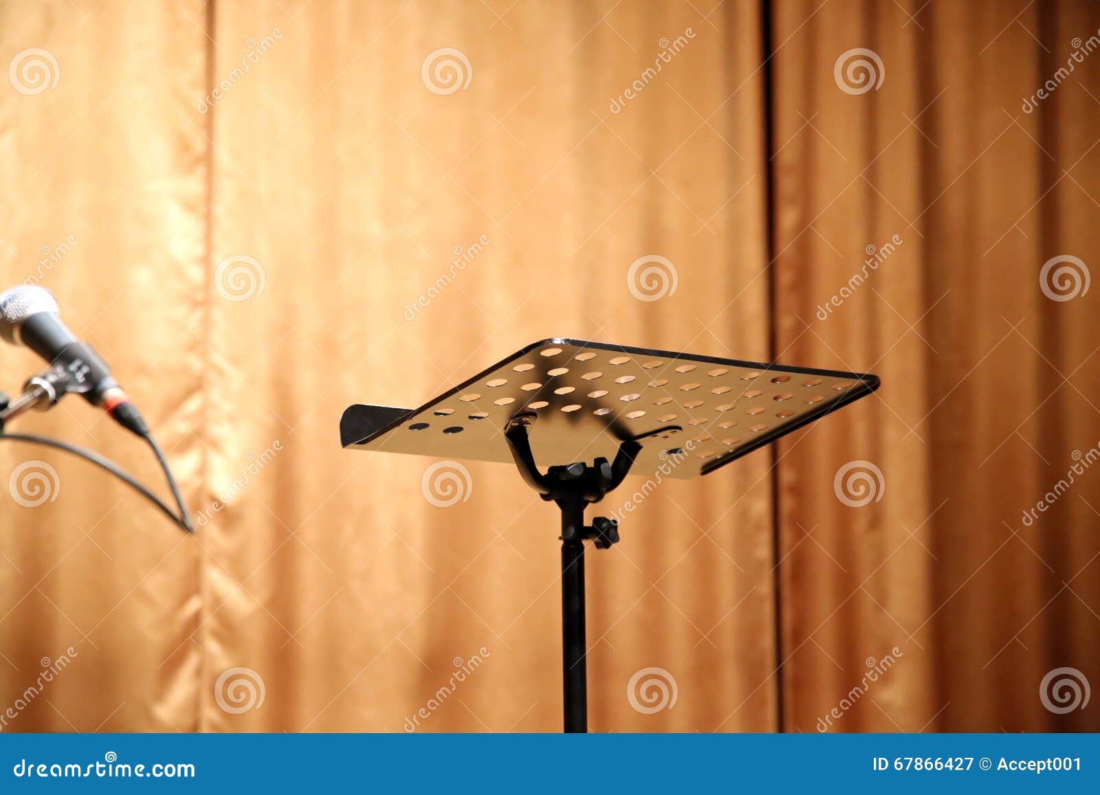 Empty Music Stand on the Stage As a Background Stock Image - Image of ...