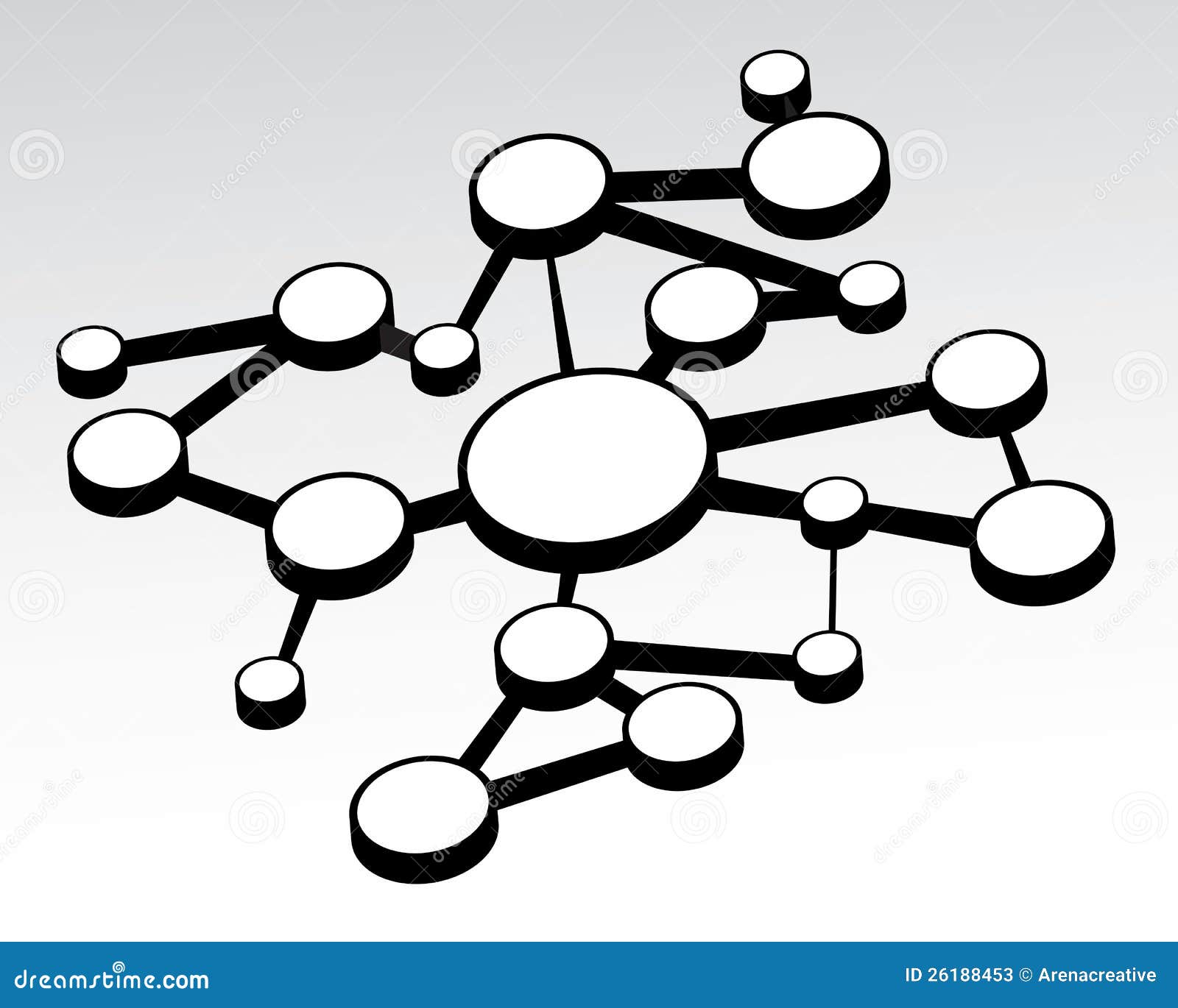 Empty Networking Flow Chart Stock Vector - Illustration of connections ...