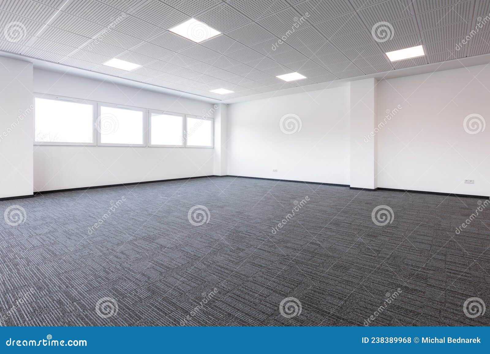 Empty new office for rent stock photo. Image of room - 238389968
