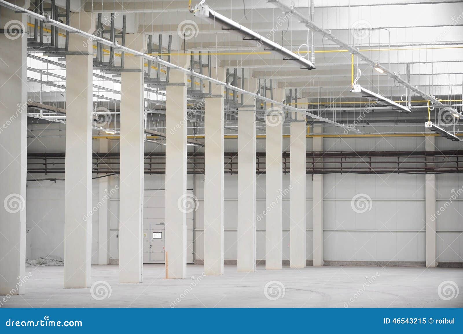 Empty new storage depot stock image. Image of heating - 46543215