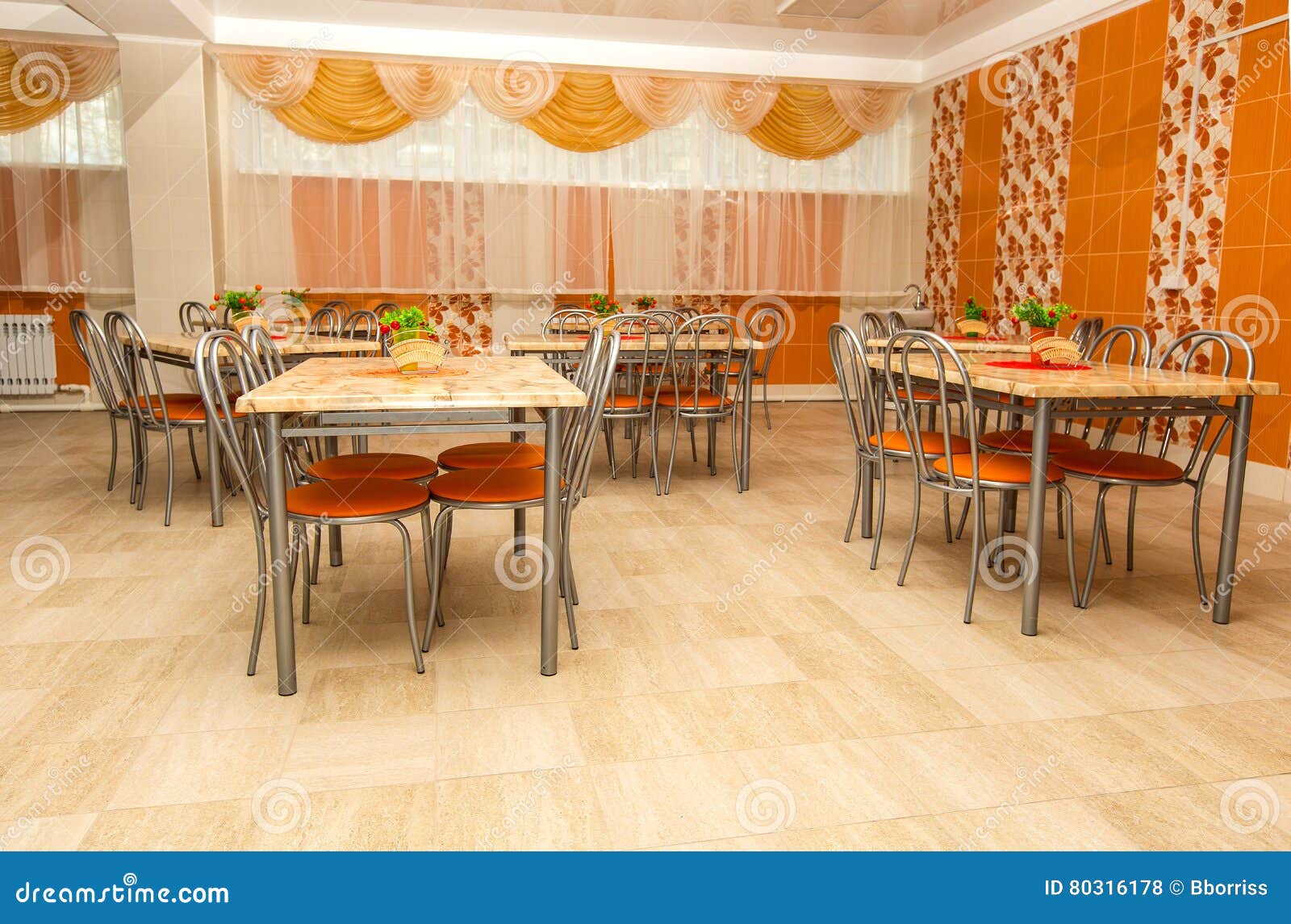 Empty School Lunch Table