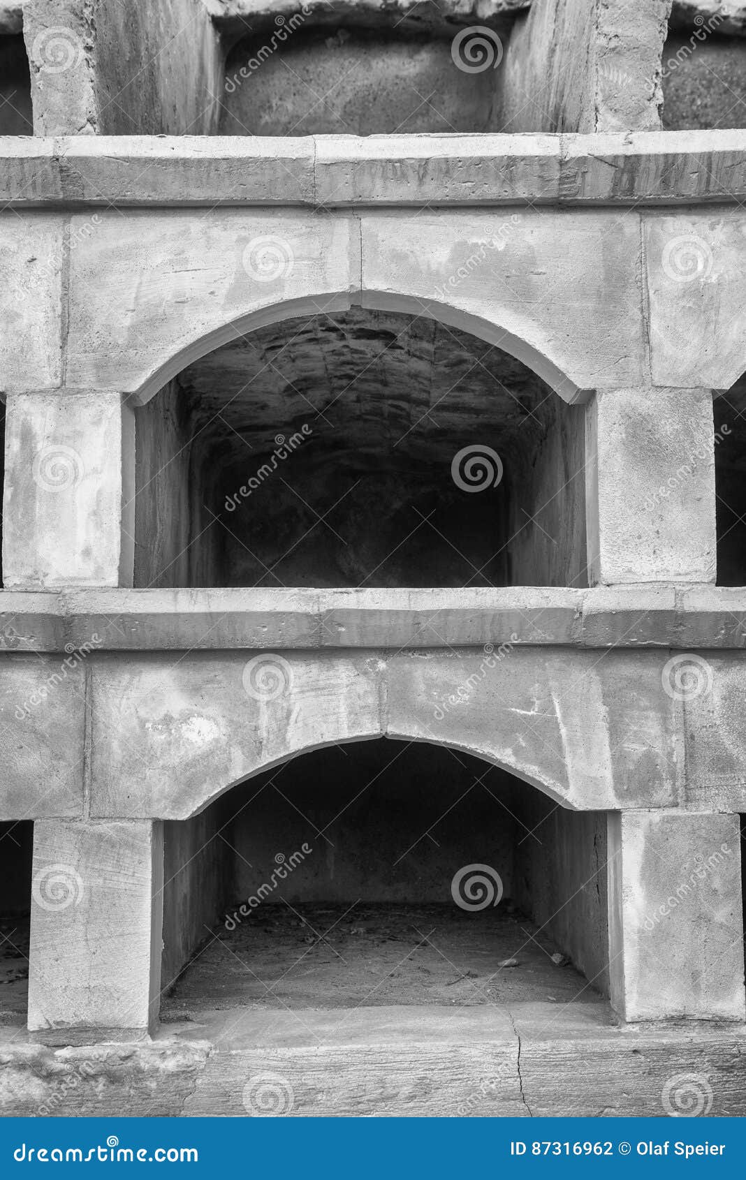 Empty niches stock photo. Image of full, spooky, graves - 87316962