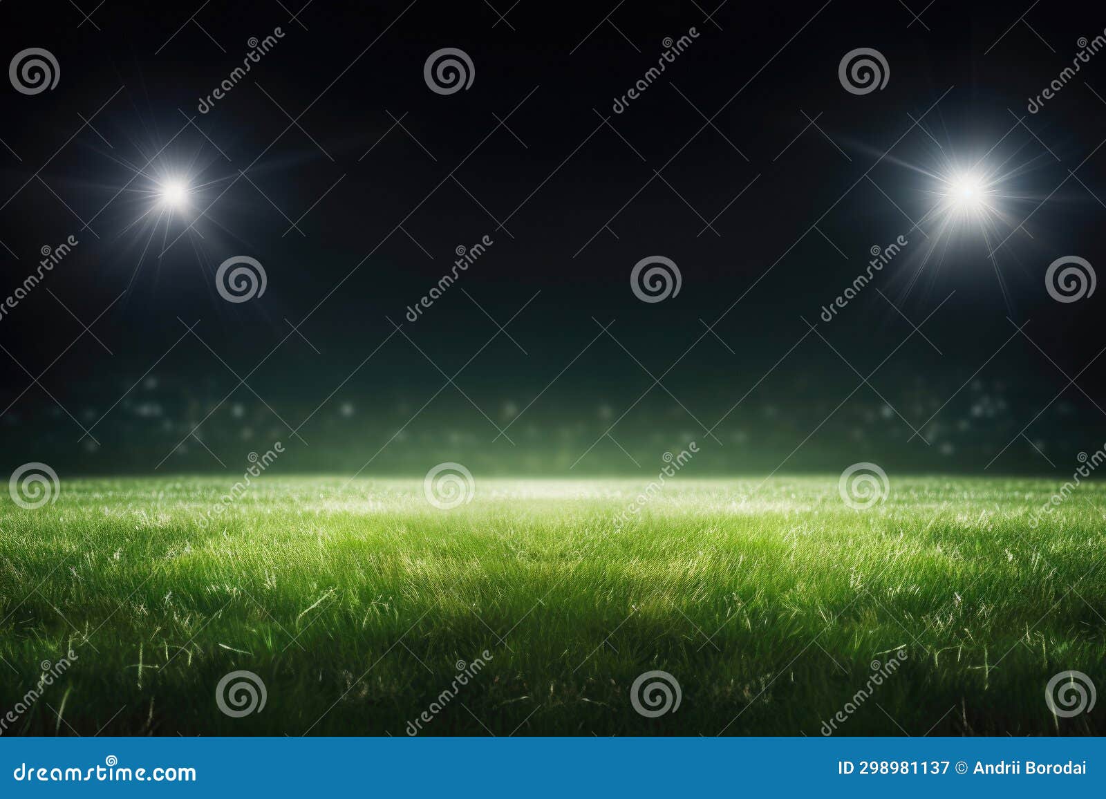 Empty Nighttime Field with Arena Glow. Stock Illustration ...