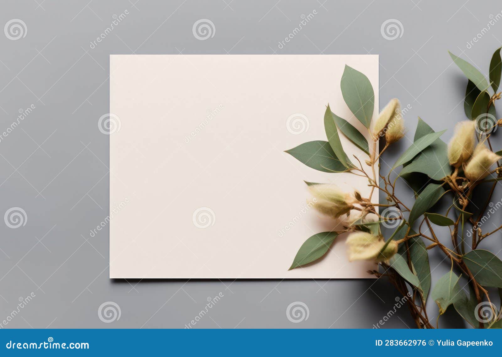 Empty Note Card Natural Background. Illustration AI Generative Stock ...