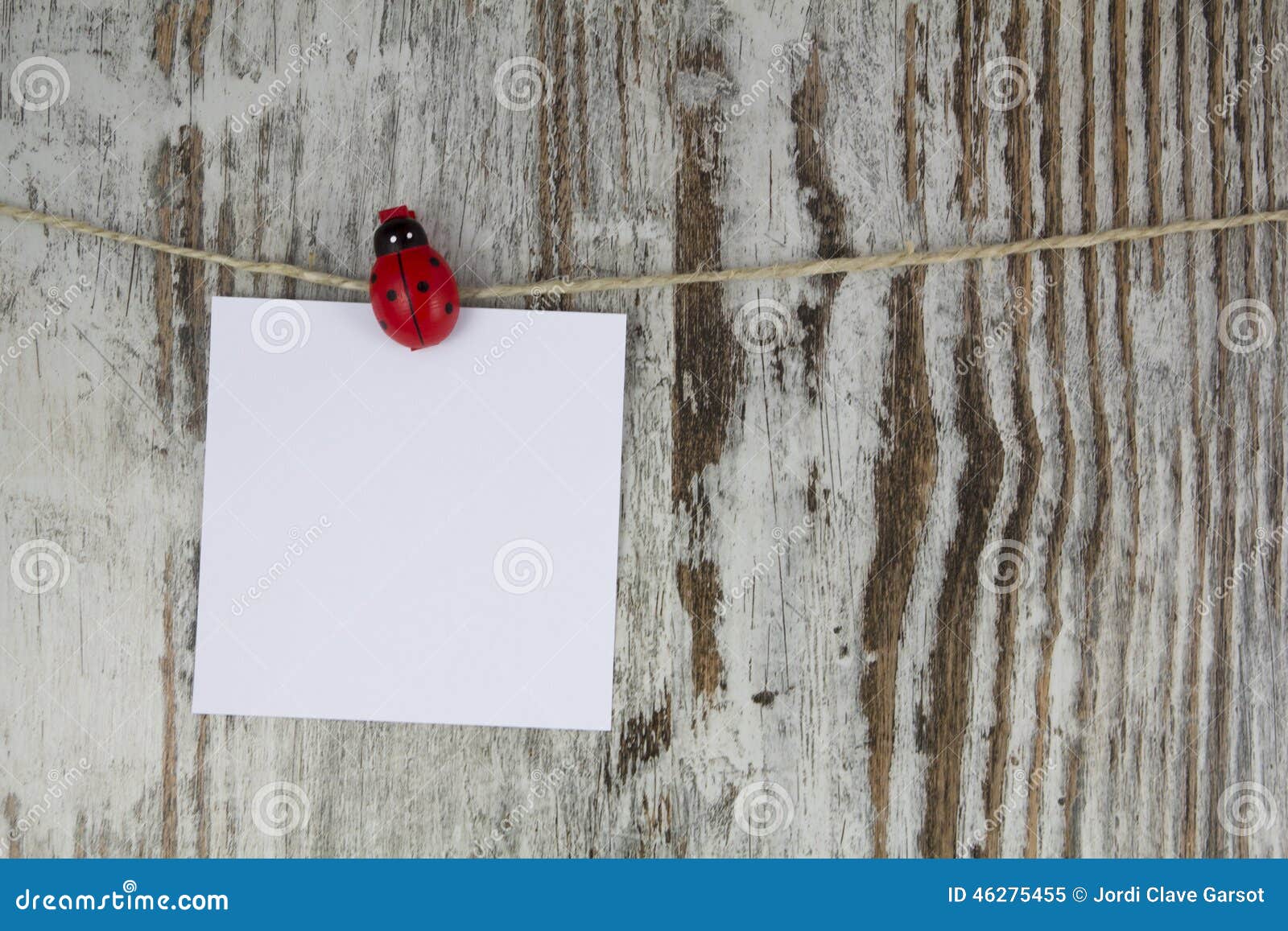 Empty Note Hanging with a Clothespin Stock Image - Image of office ...