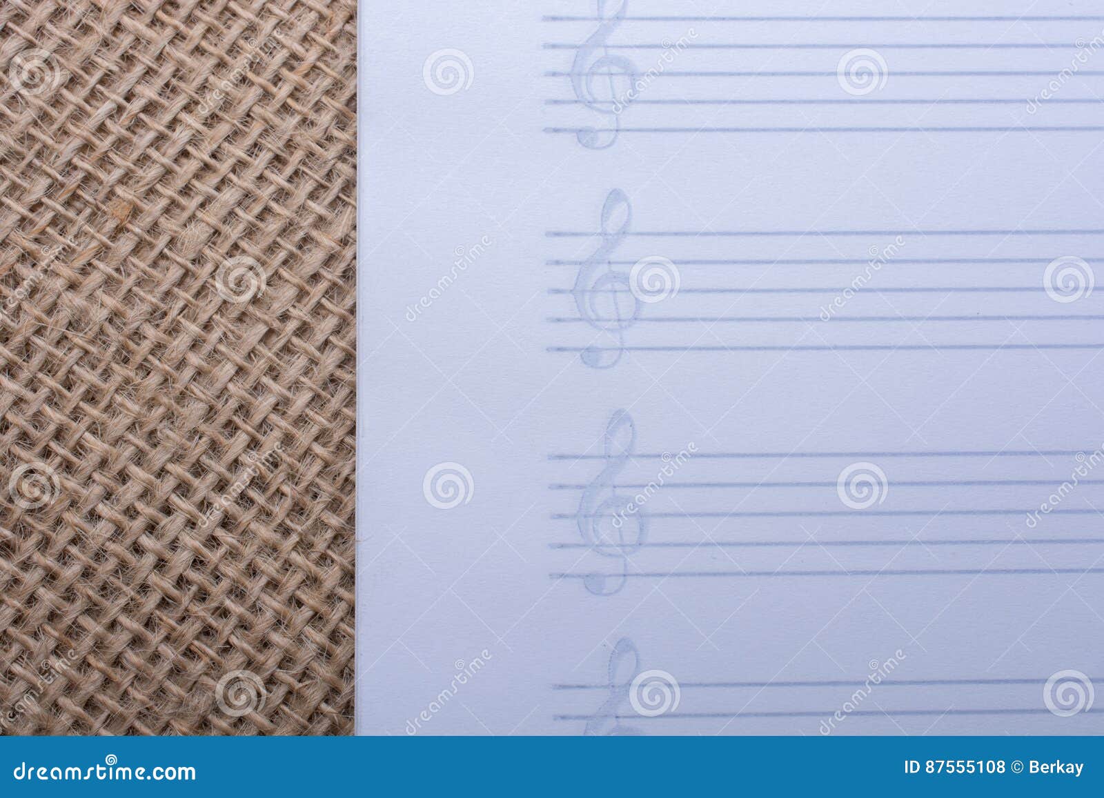 An Empty Note Paper for Musical Notes Stock Photo - Image of ...