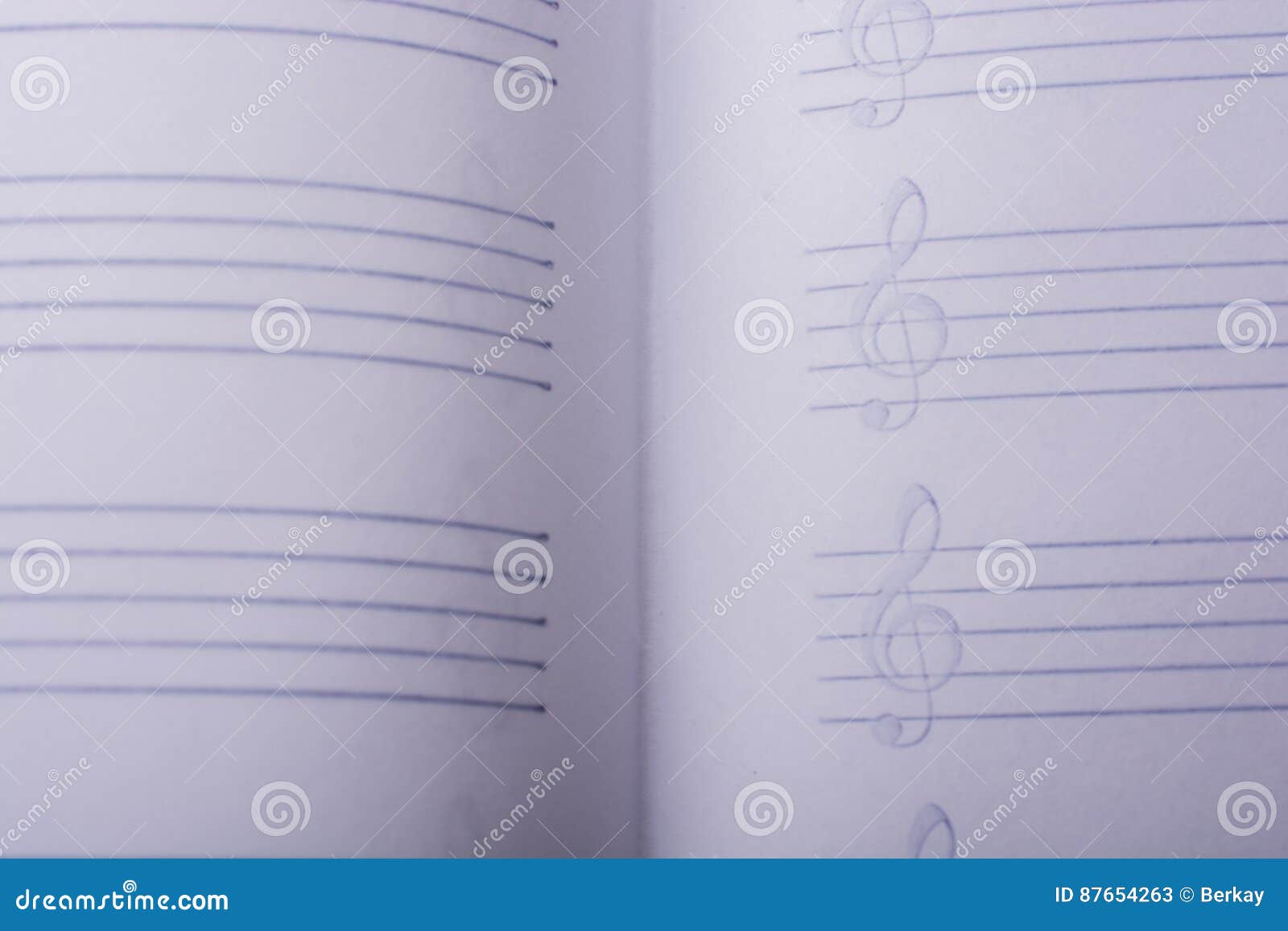 An Empty Note Paper for Musical Notes Stock Image - Image of business ...
