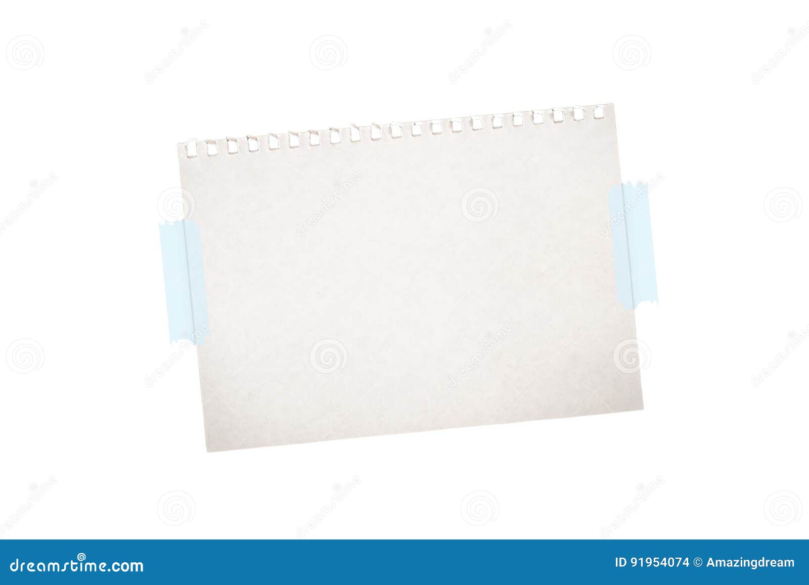 Empty Note Paper Sheet on White Background Stock Illustration ...