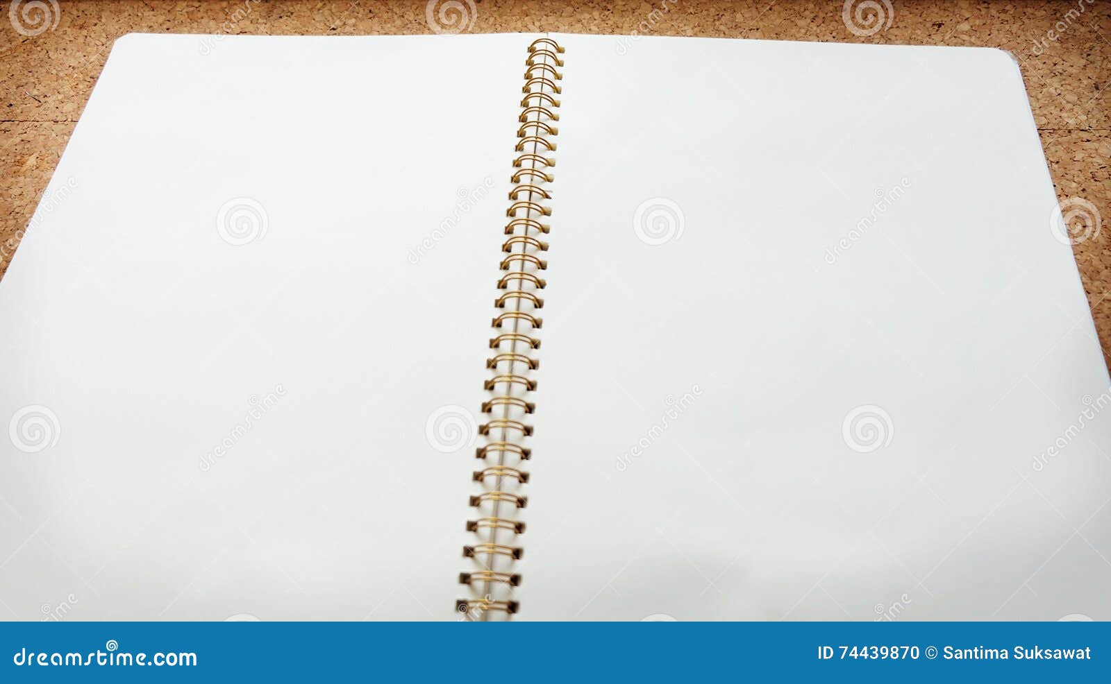 The Empty Notebook and Corkboard Background Stock Photo - Image of ...