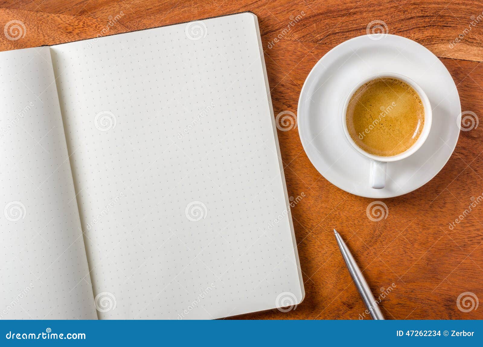 Empty notebook on a desk stock photo. Image of text, book - 47262234