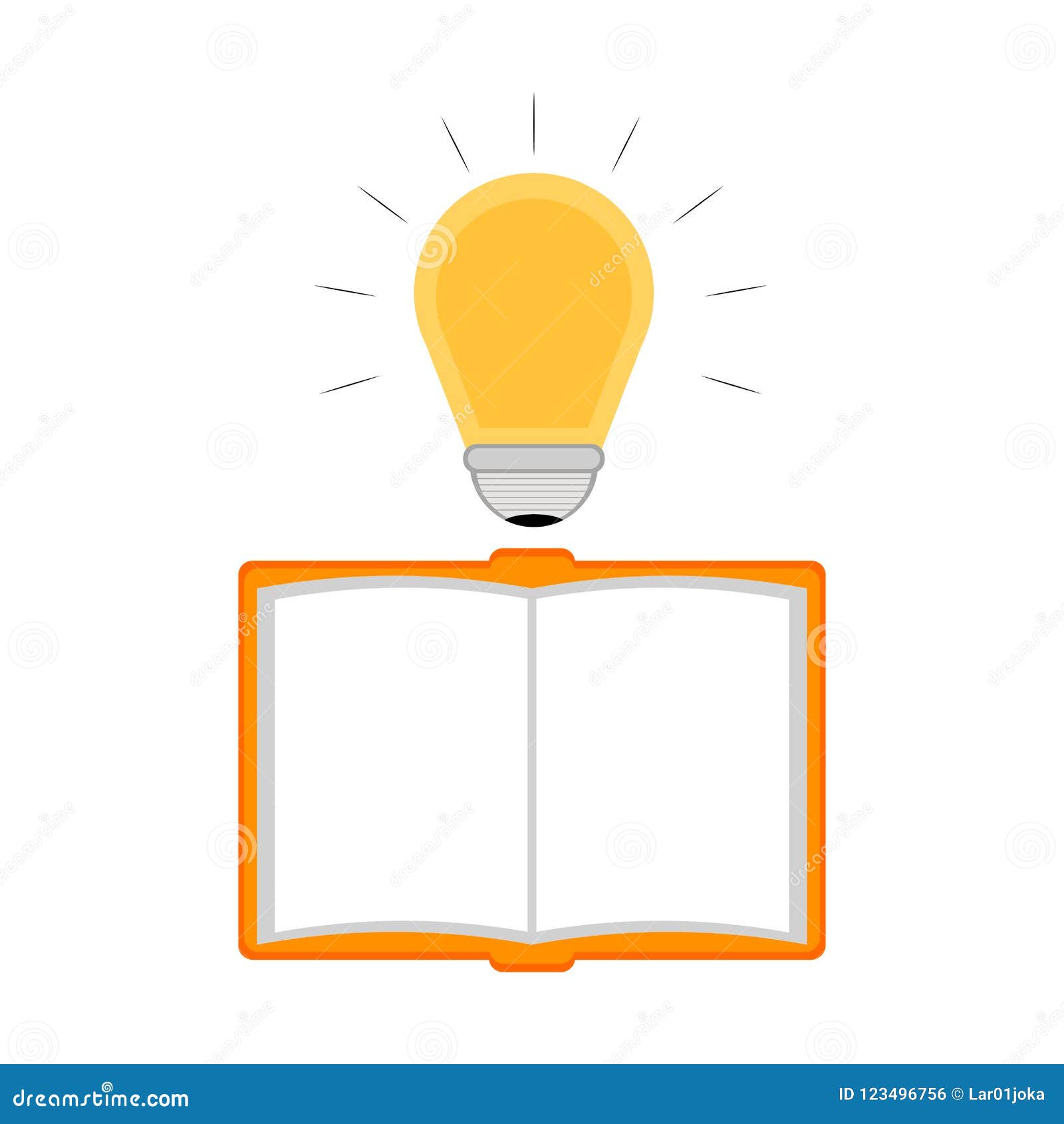 Empty Notebook with a Lightbulb Idea Icon Stock Vector - Illustration ...