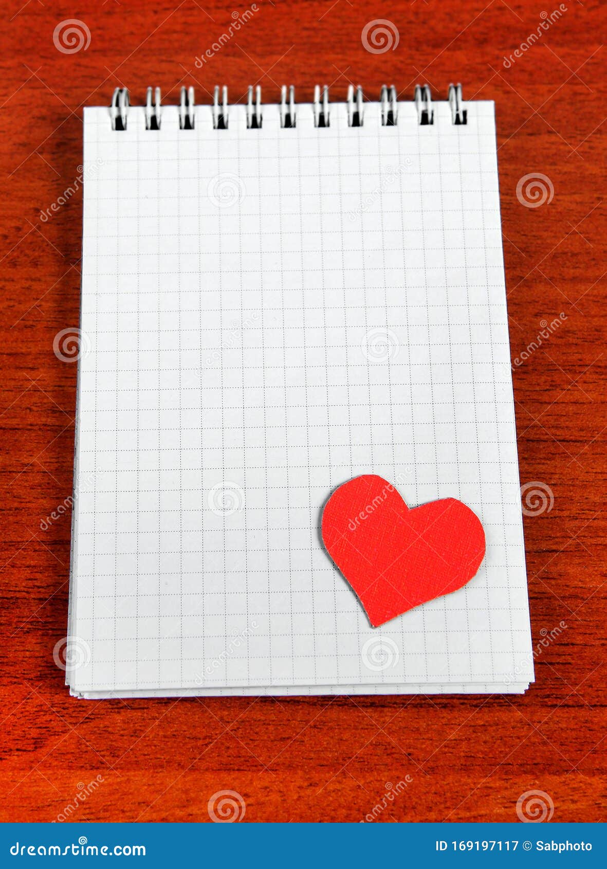 Notepad and Heart Shape stock image. Image of letter - 169197117