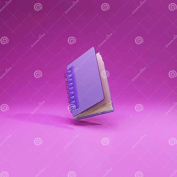 Empty Notepad on Pastel Background Simple 3d Render Illustration Stock ...