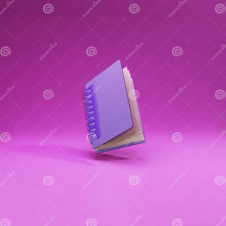 Empty Notepad on Pastel Background Simple 3d Render Illustration Stock ...