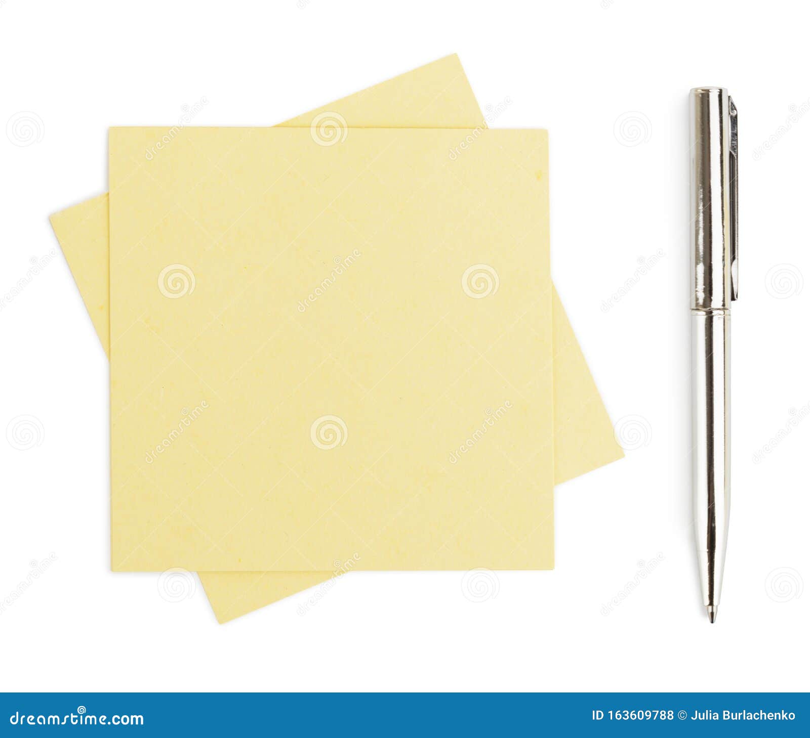Empty notes paper on white stock photo. Image of business - 163609788