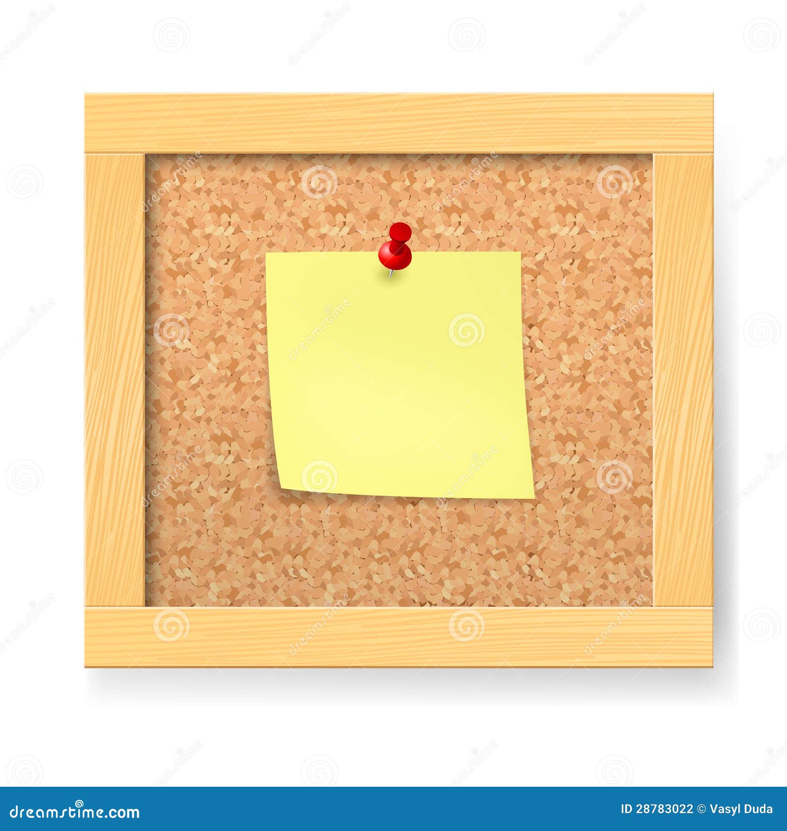 Empty notice wooden board stock vector. Illustration of blank - 28783022