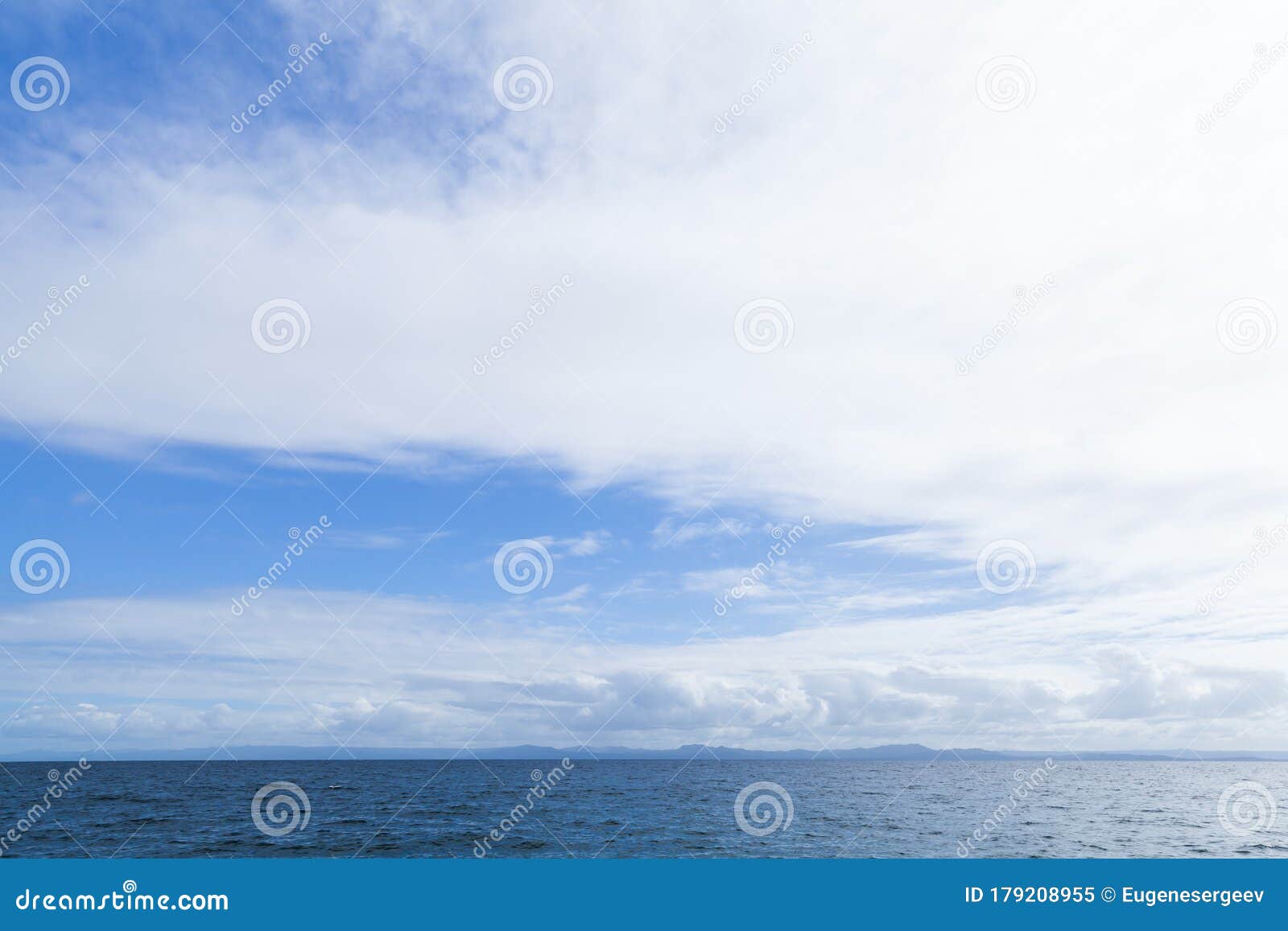 Empty Ocean Landscape. Atlantic Ocean Under Clouds Stock Image - Image ...