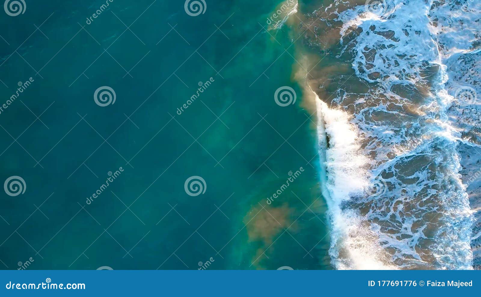 Empty Ocean View from Above Stock Photo - Image of sand, coastline ...