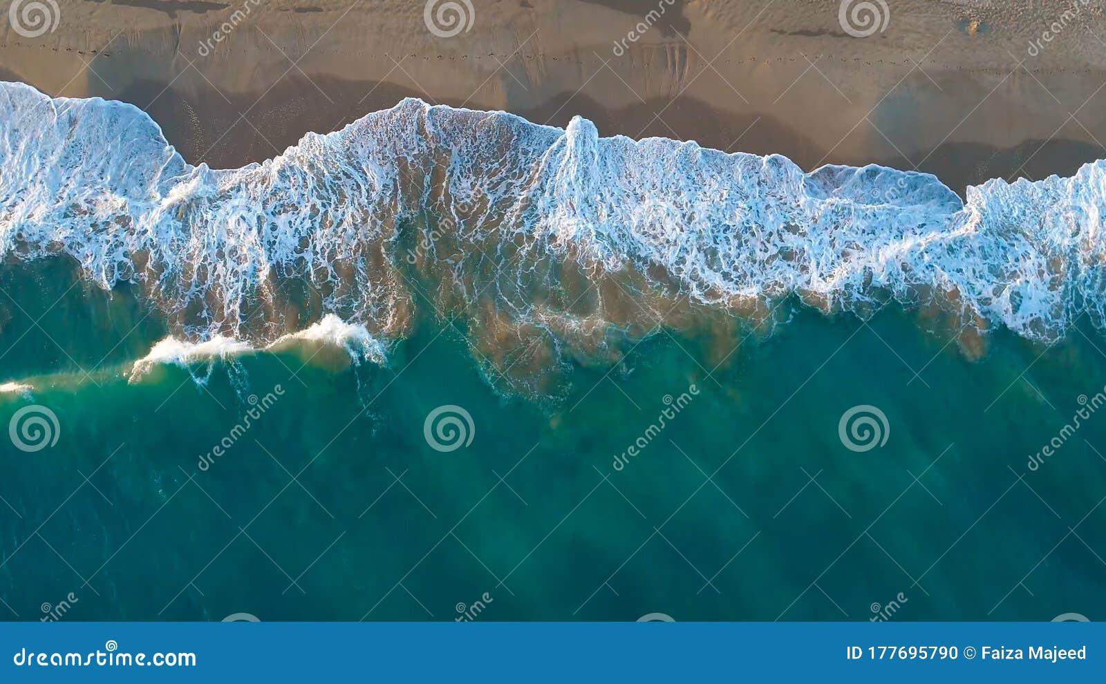 Empty Ocean View from Above Stock Photo - Image of ocean, sand: 177695790