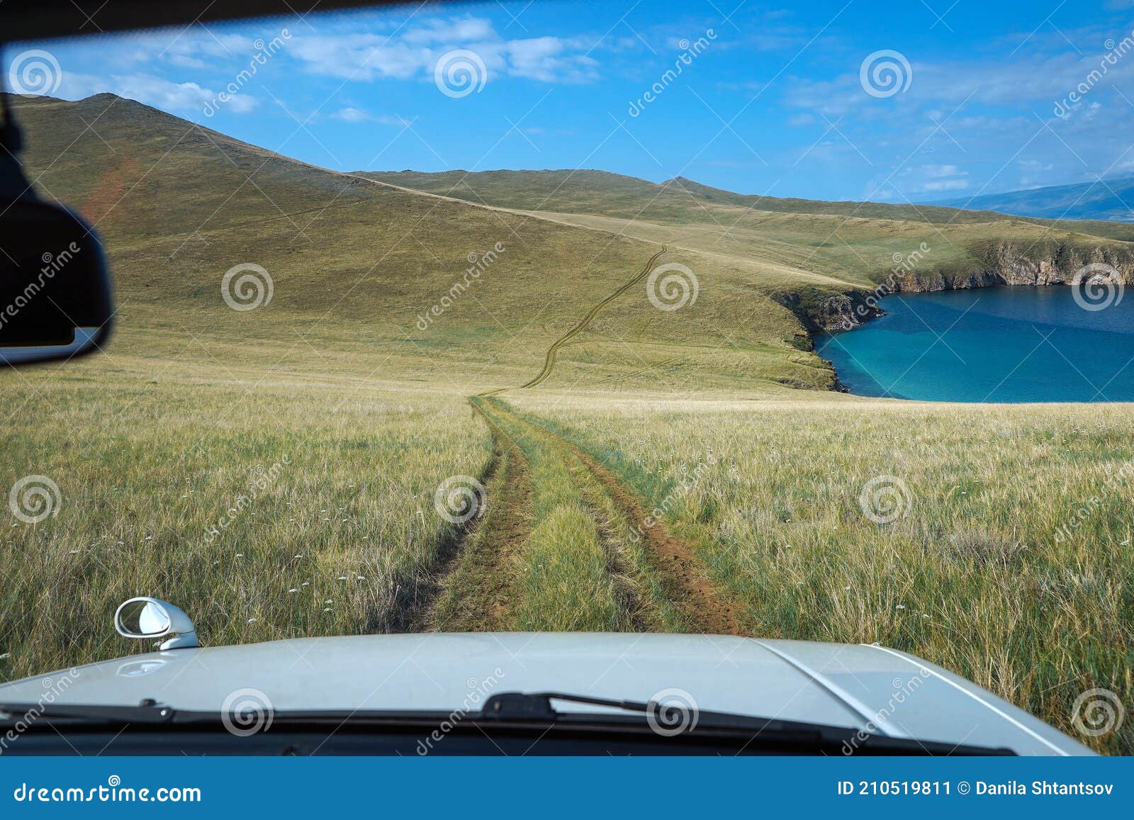Empty Off-road in the Fields in the Bay Stock Image - Image of window ...