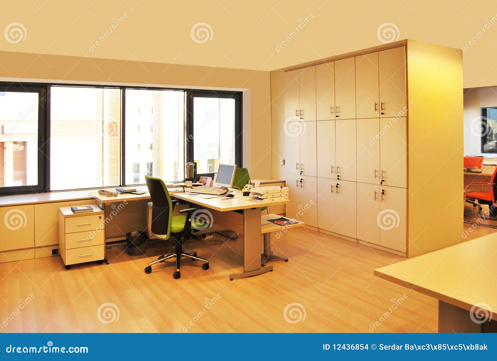 Empty office stock photo. Image of boss, board, keyboard - 12436854