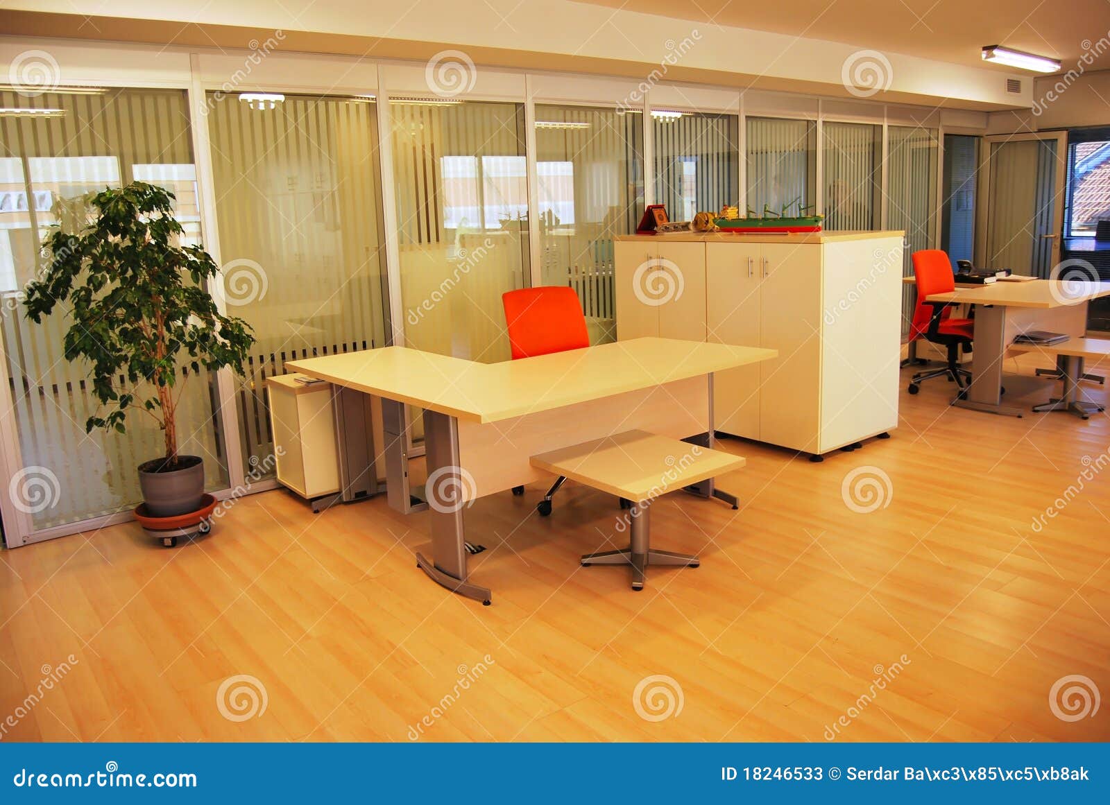 Empty office stock image. Image of chair, cabinet, decorate - 18246533