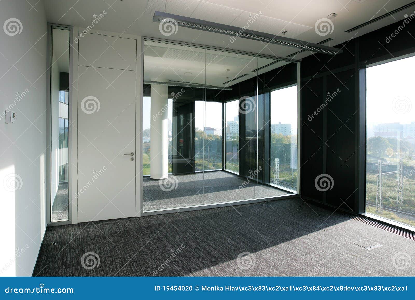 Empty office stock photo. Image of carpet, interior, shadows - 19454020