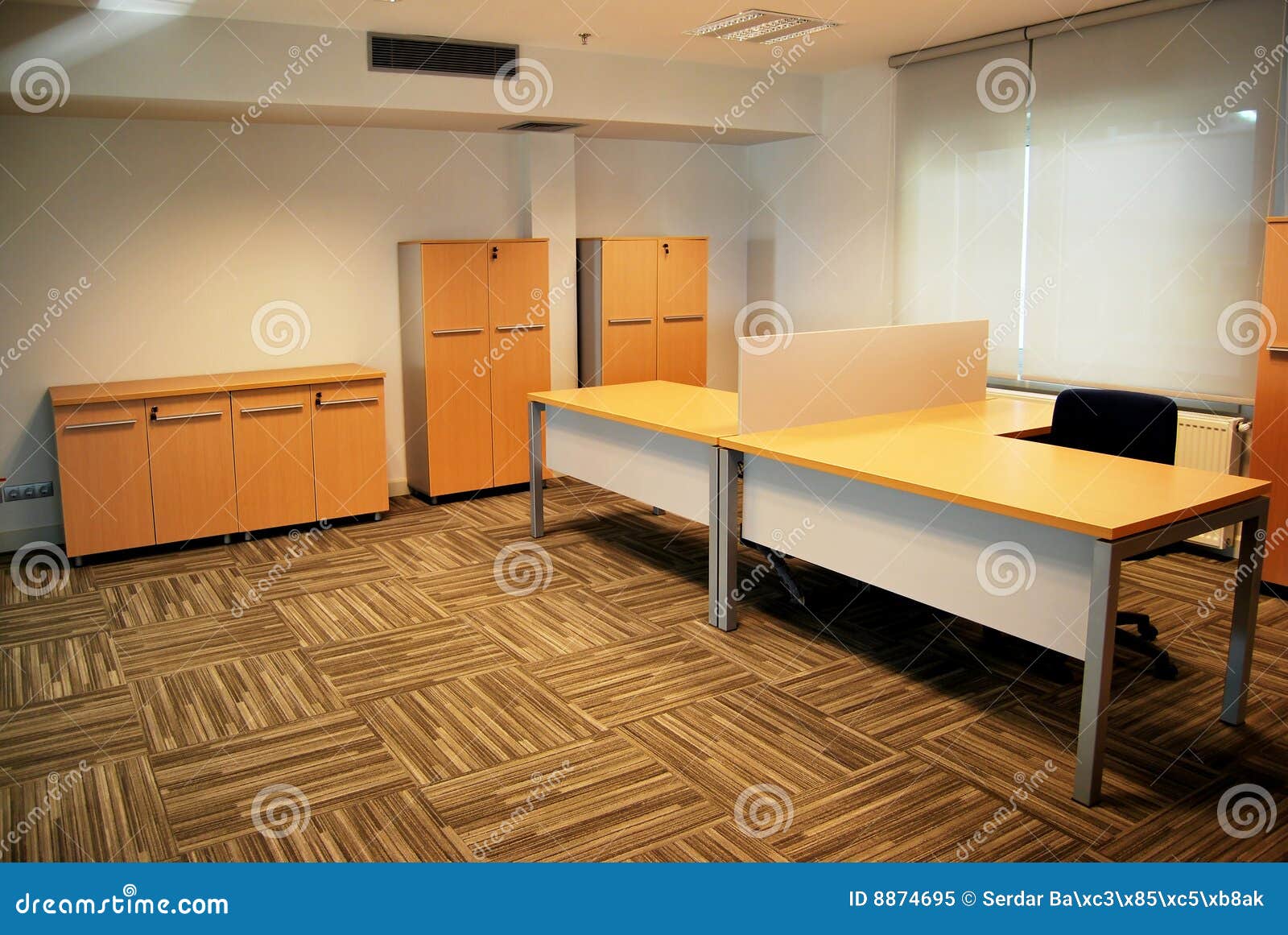 Empty office stock image. Image of flooring, carpet, computers - 8874695