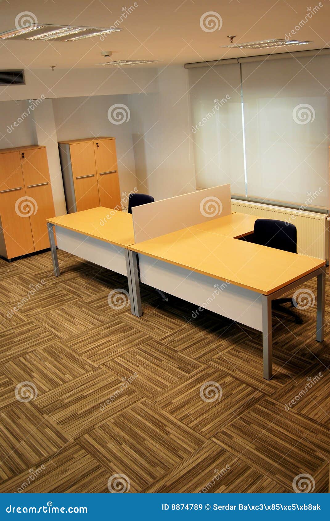 Empty office stock image. Image of brown, curtains, assistant - 8874789