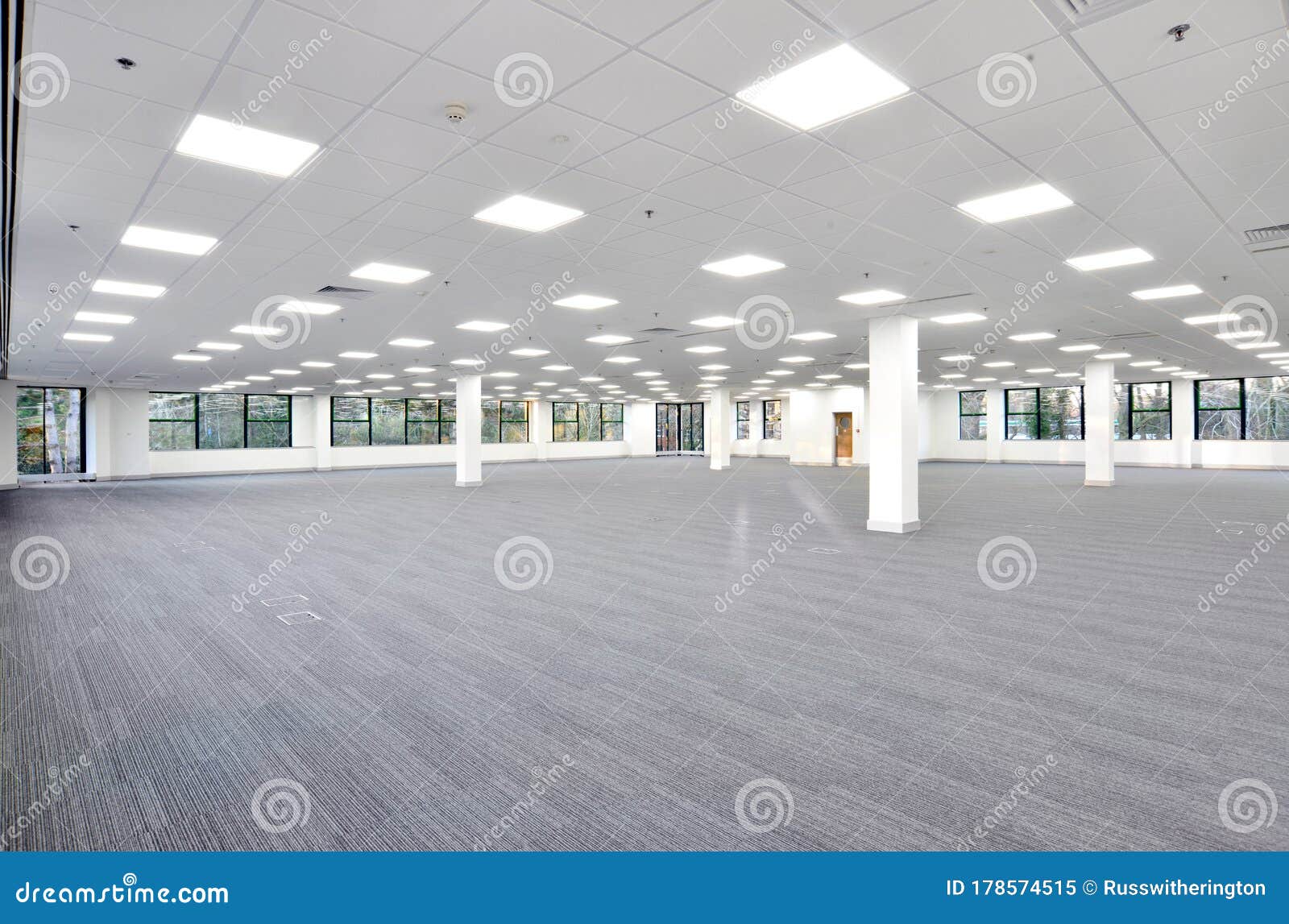 Empty office stock image. Image of interior, laptop - 178574515