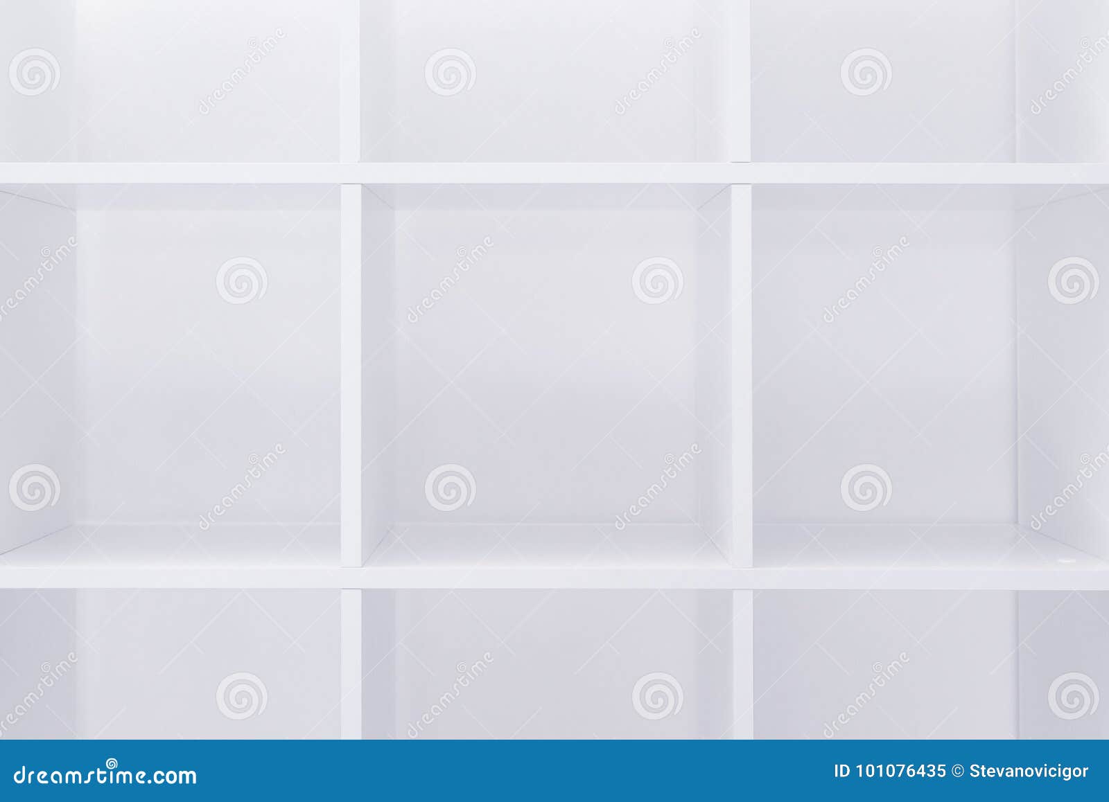 Empty Office or Bookcase Library Shelves Stock Image - Image of product ...