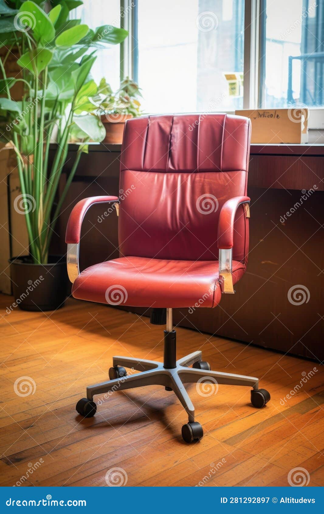 Empty Office Chair with Were Hiring Note Stock Illustration ...