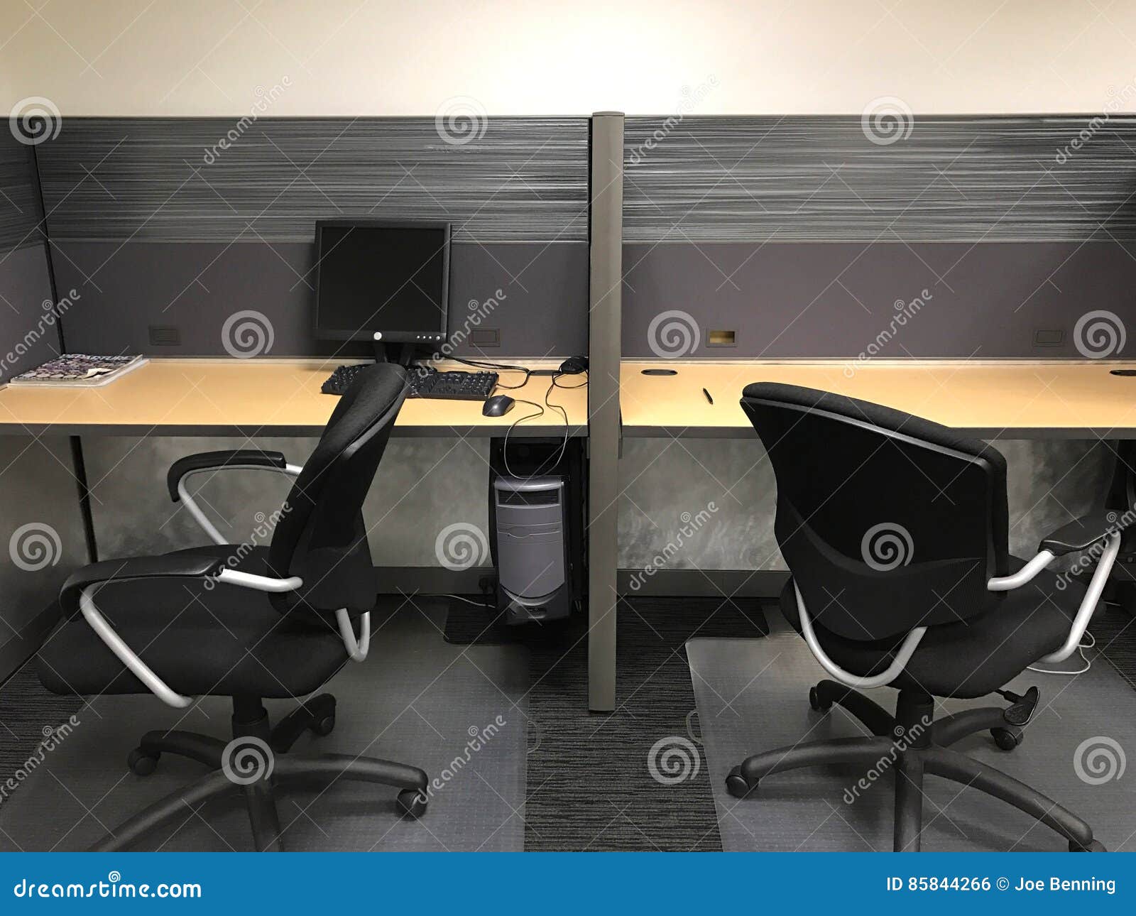 Empty Office Cubicles stock photo. Image of cubicle, office - 85844266