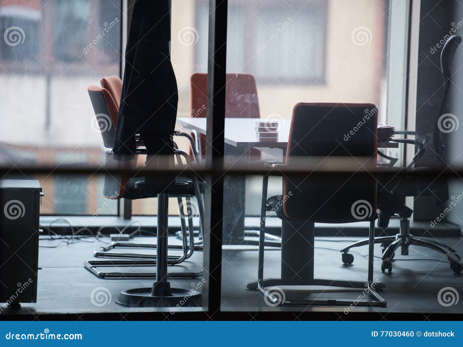 Empty Office with Modern Computers Stock Photo - Image of board, inside ...